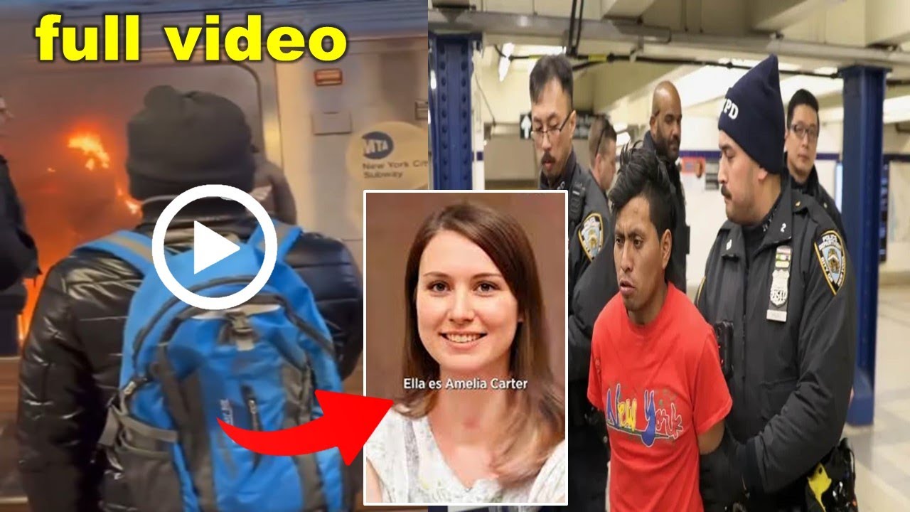 Woman set on fire in new york subway | Amelia Carter subway video | Who is Sebastian Zapeta ...