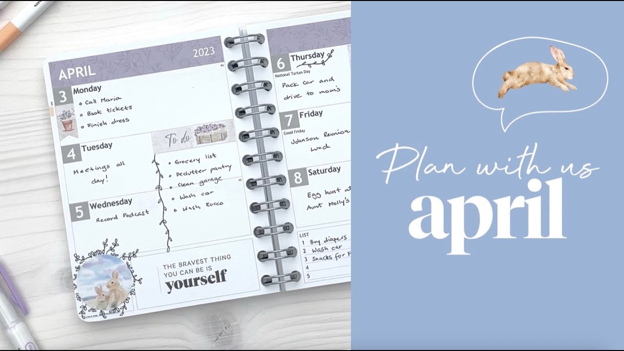 Personal Planner: April Plan with Me - YouTube