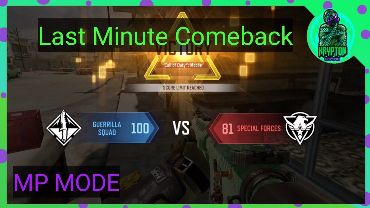 Last Minute Comeback | Call Of Duty Mobile | MP Mode - YouTube