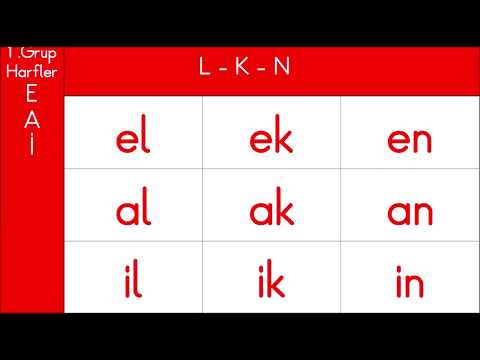 1. Grup Sesler  İki Harfli Heceleri  Okuma - 1. Grup Sesler Hece Tablosu