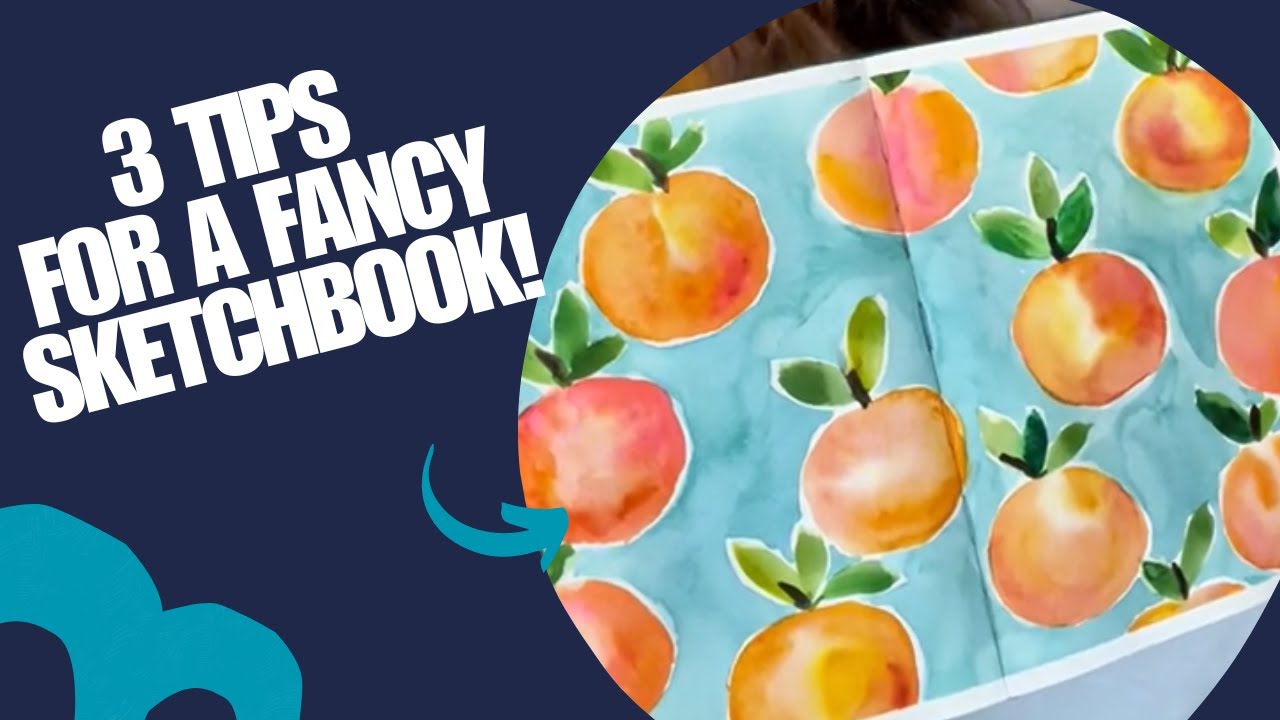 3 Tips for making a fancy sketchbook page - YouTube