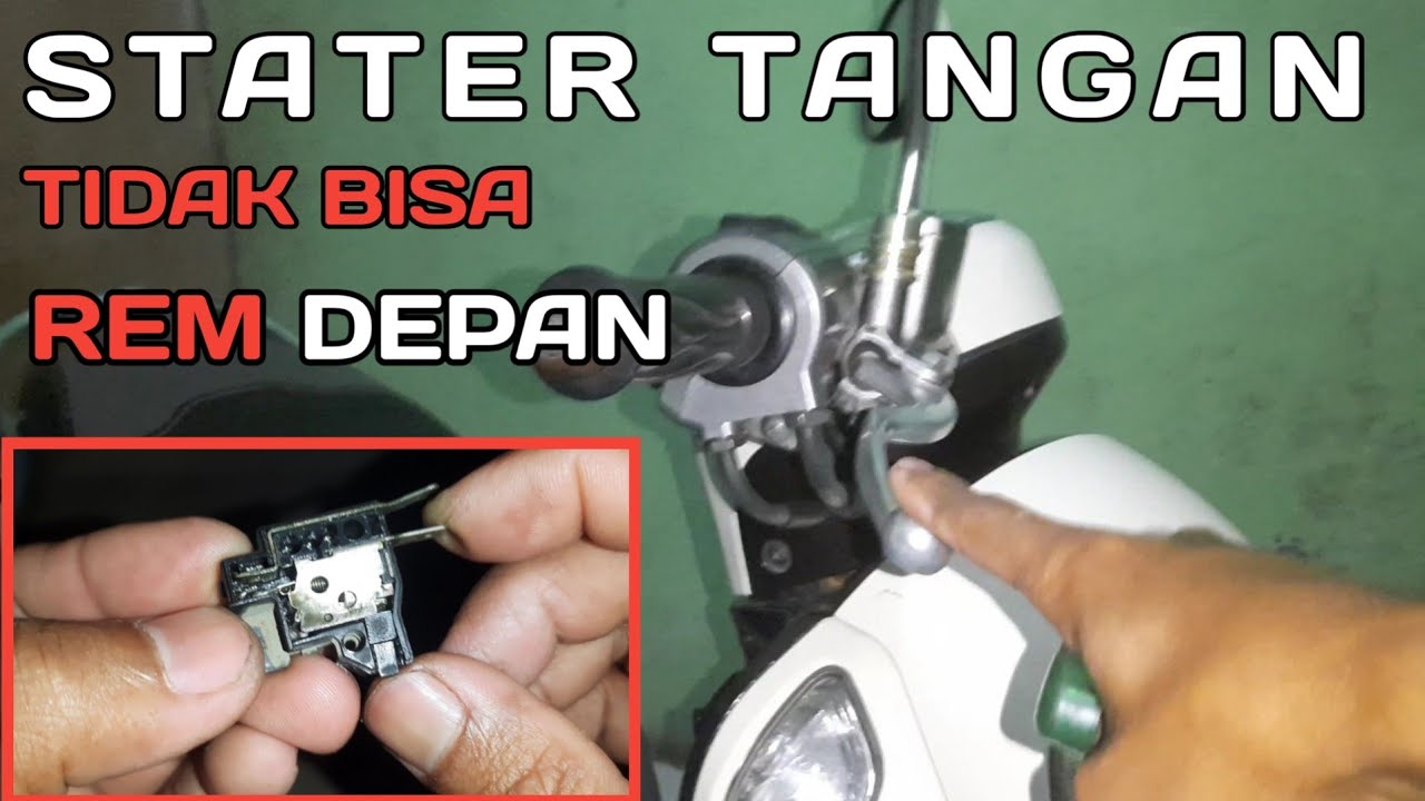 Tutorial cara memperbaiki switch rem depan honda scoopy - YouTube