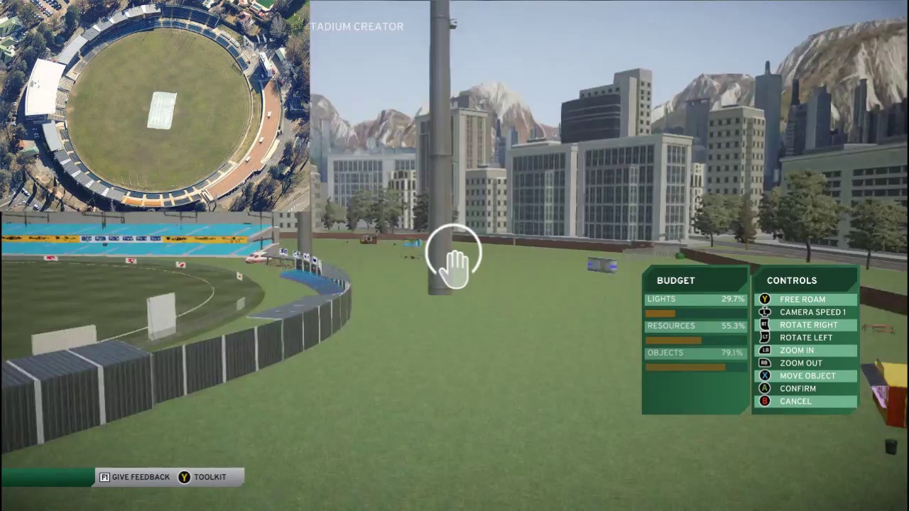 Don Bradman Cricket 17 - Stadium Creator Review (Manuka Oval) - YouTube