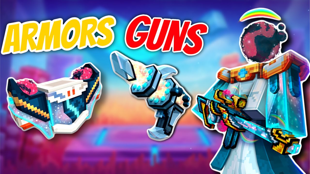 ALL WEAPONS AND ARMORS REVIEW + DAMAGE TEST! New 24.5 Update Pixel Gun ...