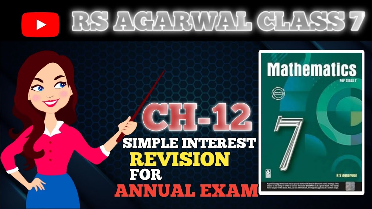 Simple Interest REVISION| Class 7 Chapter 12 Exercise 12A Question 1 ...