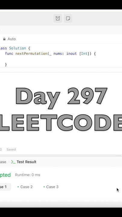 Day 297 Leetcode Problem 31 Swift Daily Challenge Swiftui