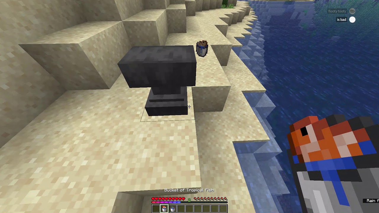 how to rename a fish without a nametag - minecraft - YouTube