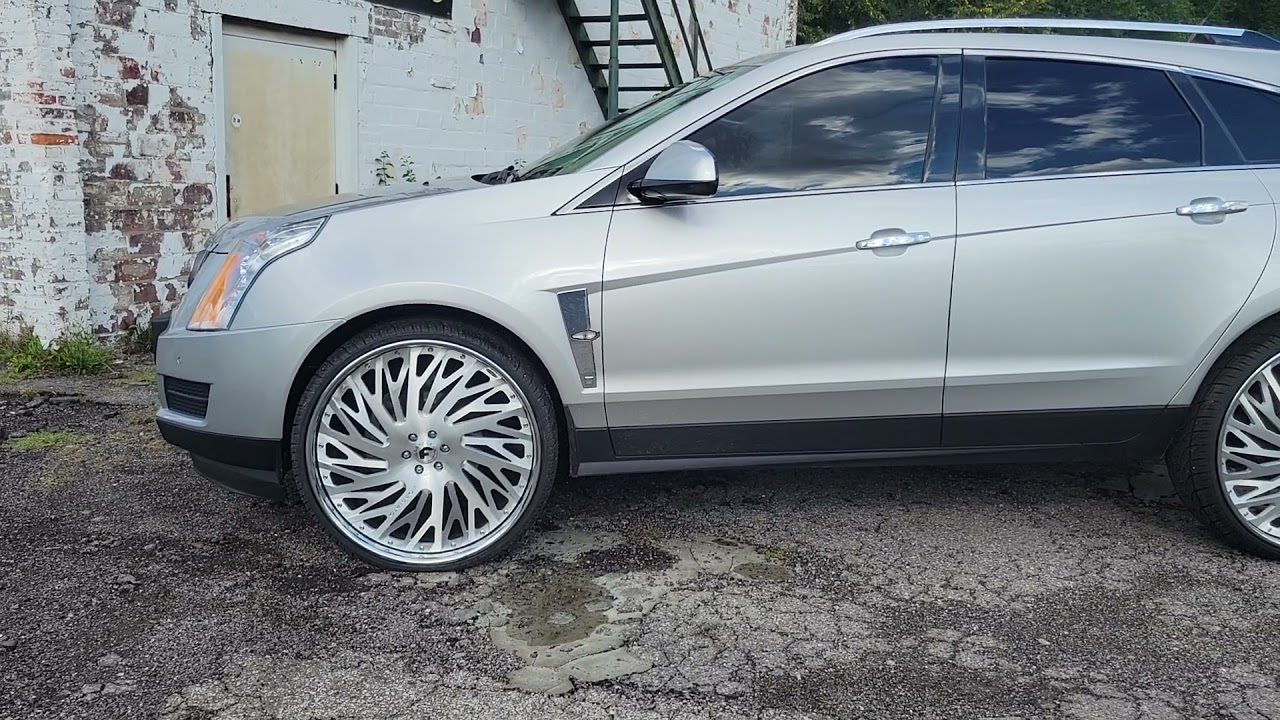 Cadillac SRX on 26s forgiatos - YouTube