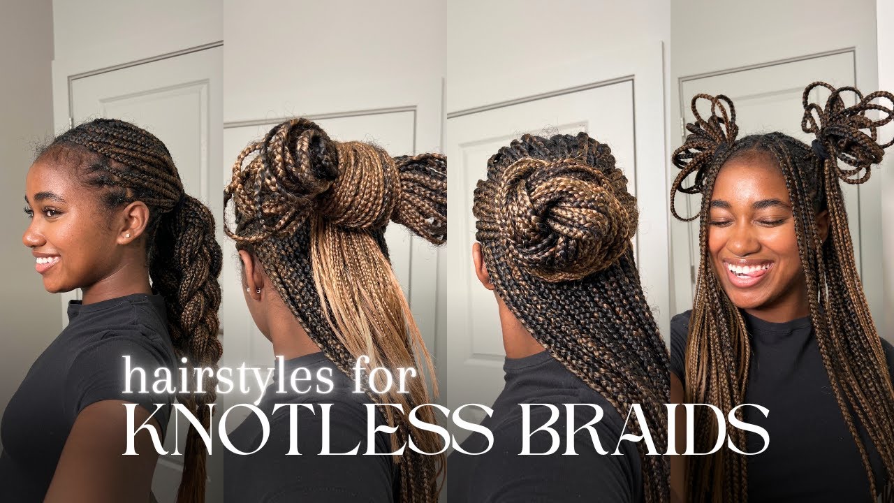 8 Ways to Style Knotless Braids (Protective Hairstyle) - YouTube