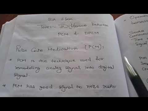 DIFFERENCE BETWEEN PCM & DPCM - YouTube
