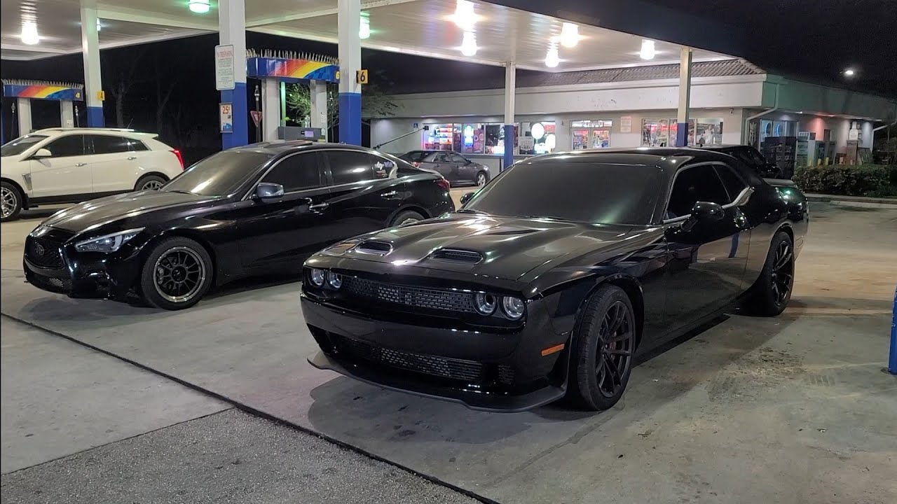 2023 Dodge Challenger Hellcat Jailbreak vs 2018 Infiniti Q50 FBO E85 ...