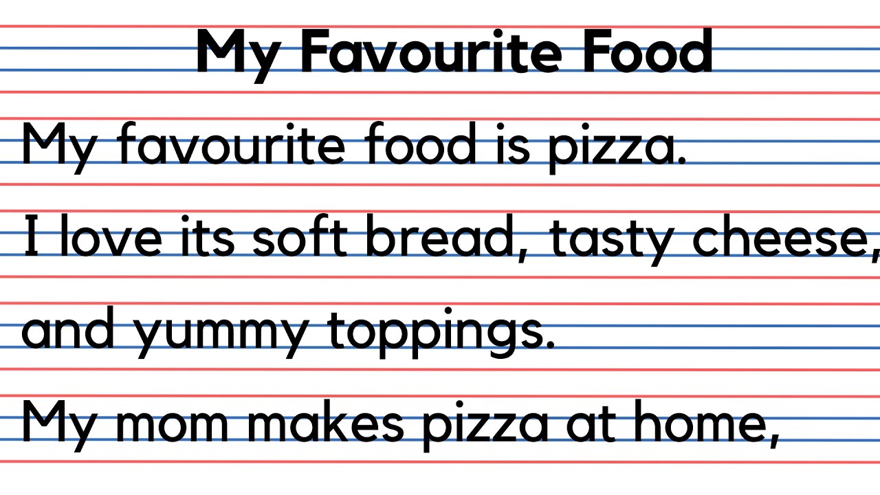 My Favourite Food Essay for Kids | Simple 10 Lines Essay | English ...