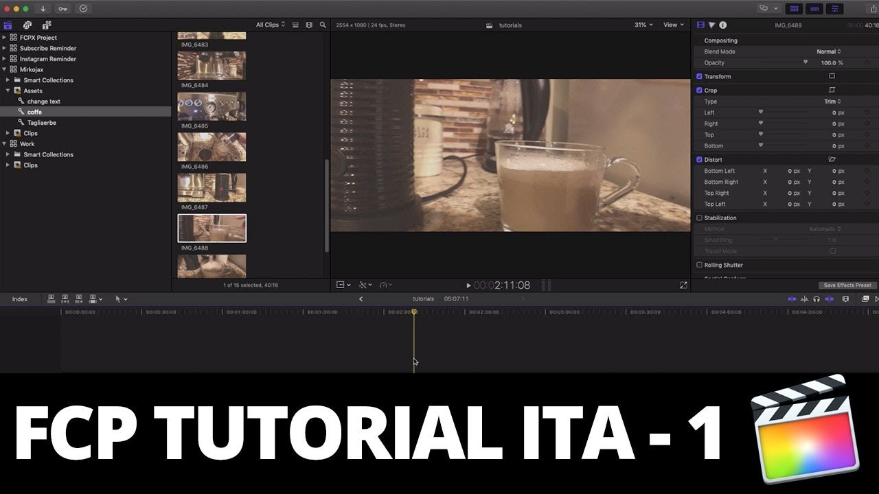 Final Cut Pro Tutorial Italiano - Interfaccia e impostazioni per video - Parte 1 - YouTube