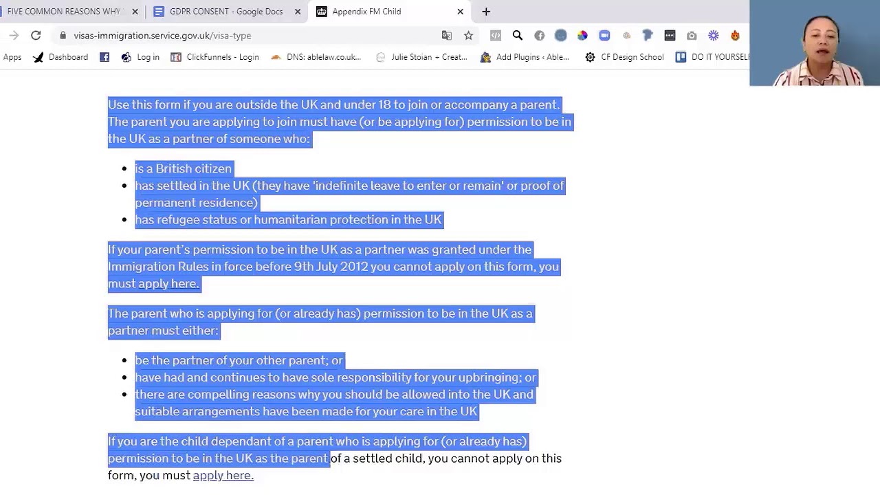 Where to complete an online application for Child Visa in the UK - YouTube