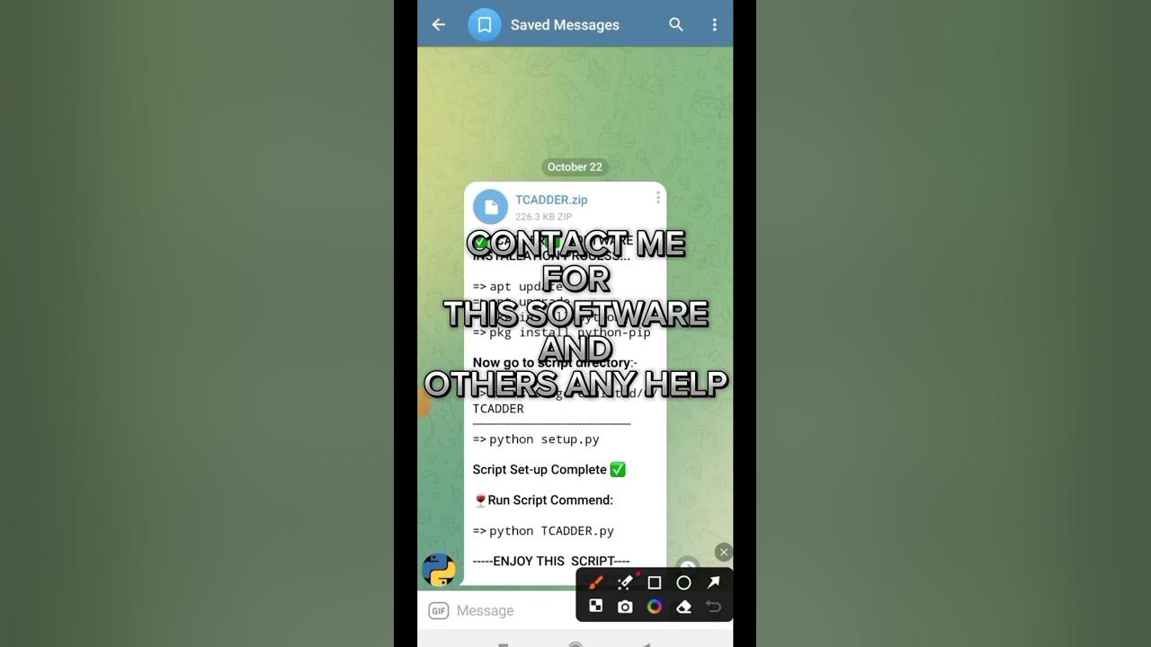 Telegram New Hidden Member Adding Script Using Termux - YouTube