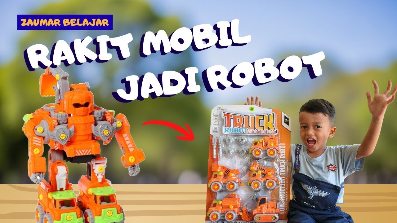RAKIT ROBOT KEREN! 🤩 Unboxing dan Merakit Mobil Konstruksi Jadi Robot ...