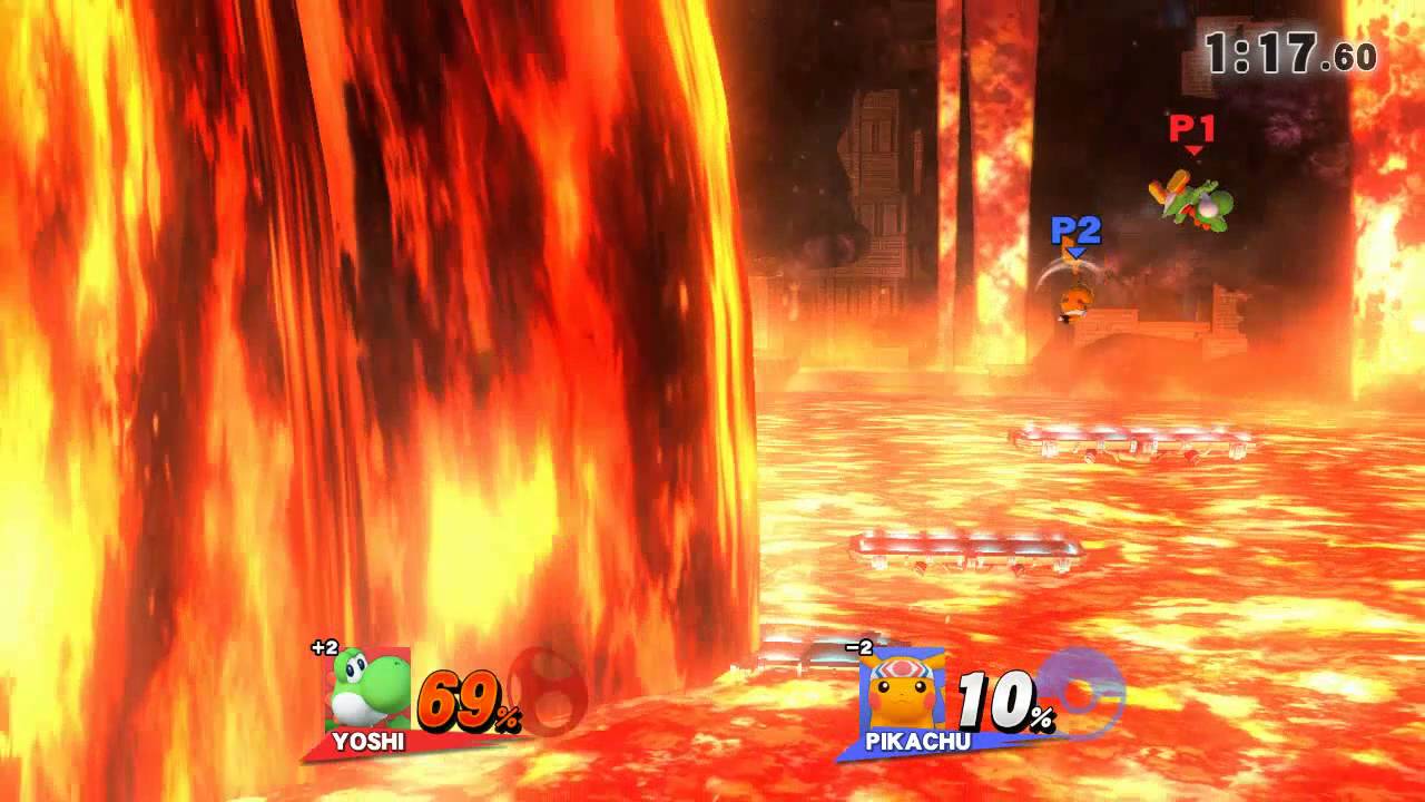 Super Smash Bros Wii U Online Battle Yoshi vs. Pikachu - YouTube