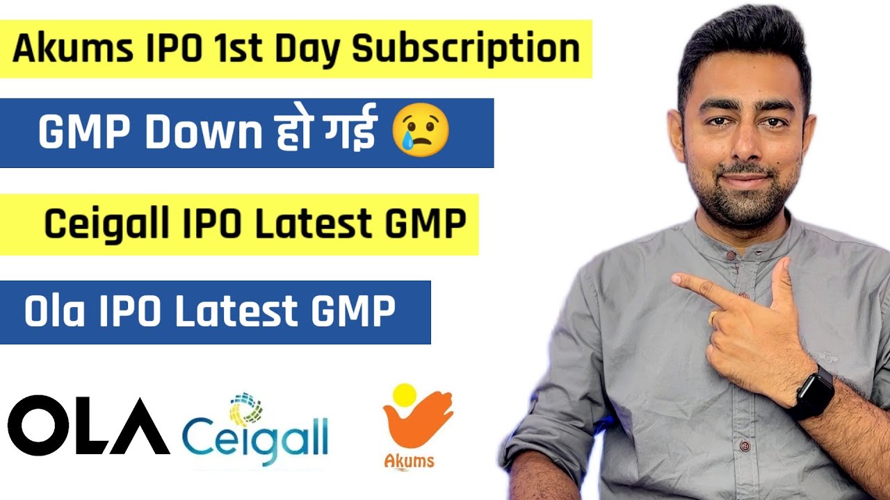 Akums IPO 1st Day Subscription | Ceigall IPO | Ola Electric IPO ...