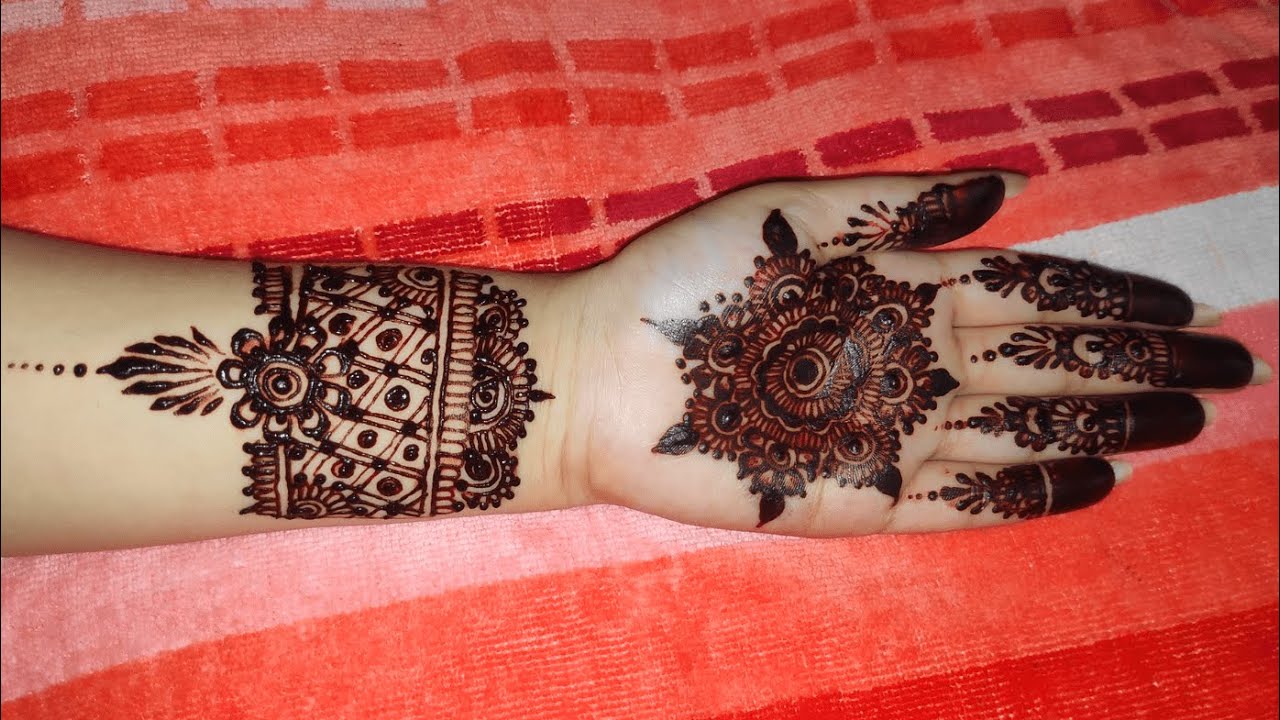 Latest Front Hand Mehedi Design 2020 | Nipa's Mehedi Design | Beauty ...