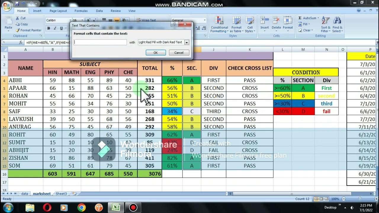 HOW TO USE CONDITIONAL FORMATTING IN MS EXCEL, CONDITIONAL FORMATTING ...