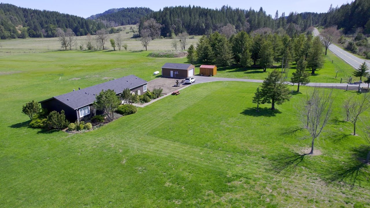 4001 Branscomb Road, Laytonville CA - Redwood Aerials Drone Tour - YouTube