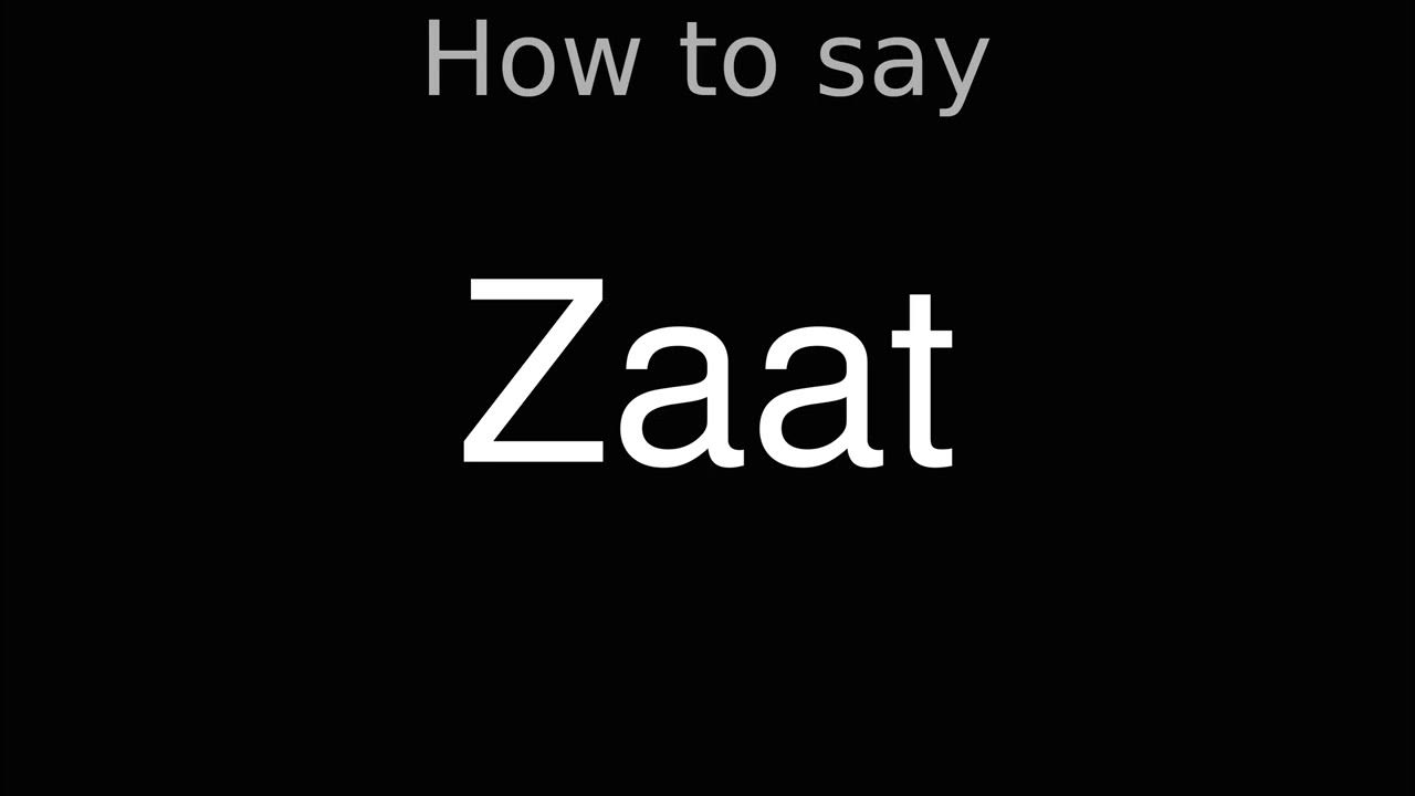 How to Pronounce correctly Zaat (Movie) - YouTube