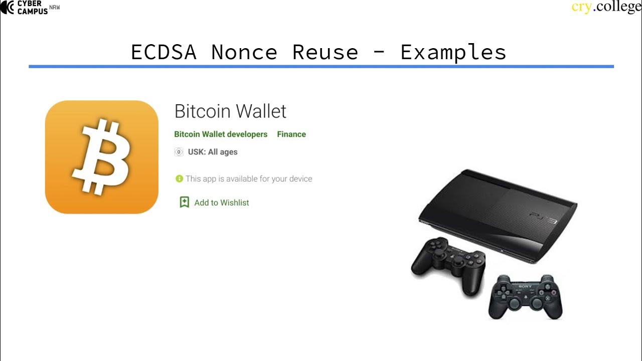 ECDSA Nonce Reuse - YouTube