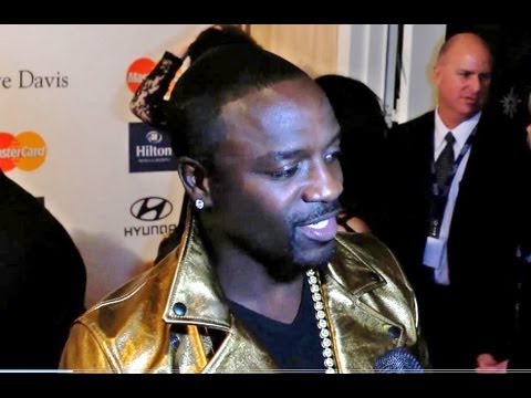 Akon Interview- Talks Grammys 2013 at Clive Davis Pre Grammy Party ...