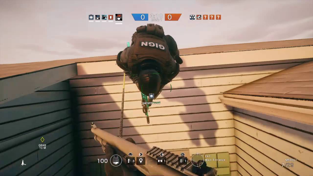 RAPPEL BREACH KILL-Rainbow Six Siege - YouTube