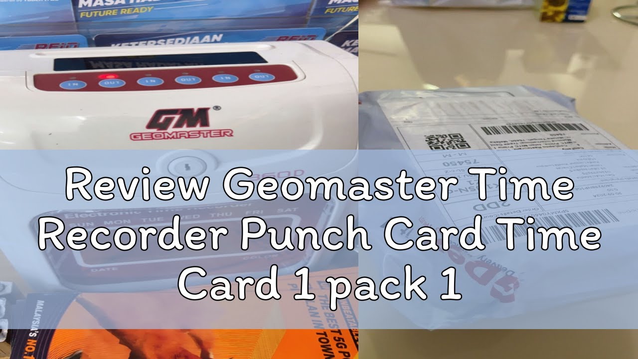 Review Geomaster Time Recorder Punch Card Time Card 1 pack 100 pcs ...