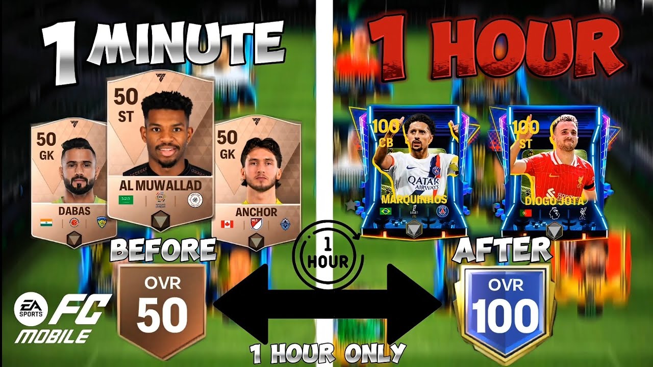 CAN I REACH 100 OVR IN 1 HOUR IN FC MOBILE? |#eafc #fcmobile - YouTube