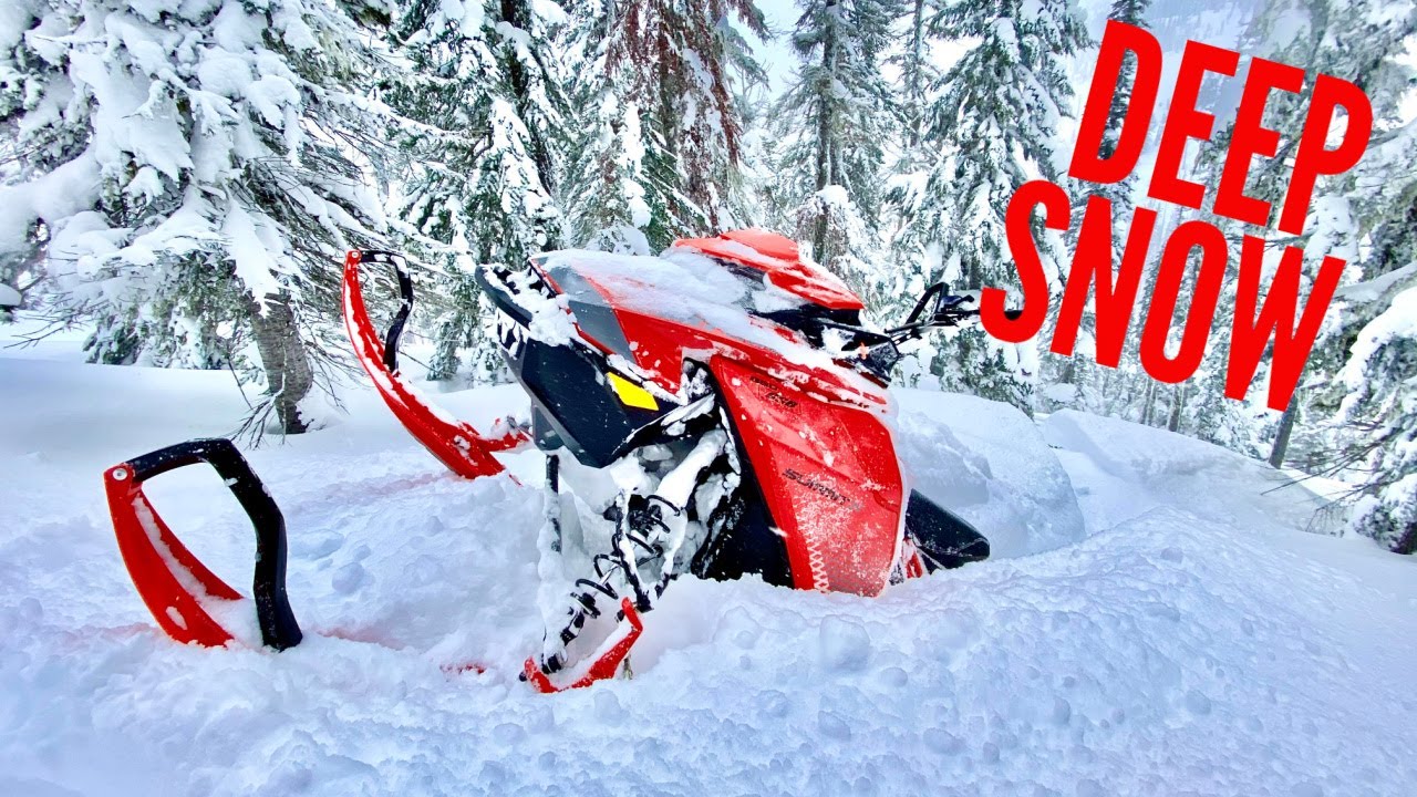 SNOWMOBILING IN DEEPEST SNOW YET!! - YouTube