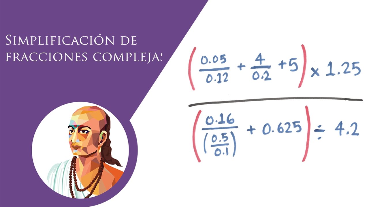 Simplificación de fracciones complejas con decimales │ BALDOR - YouTube