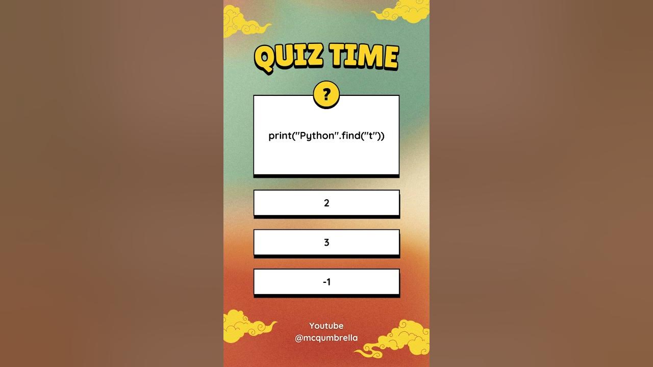 Python Find Function Mcq Question Mcqumbrella Learnpython Quiz Programmingbasics Question