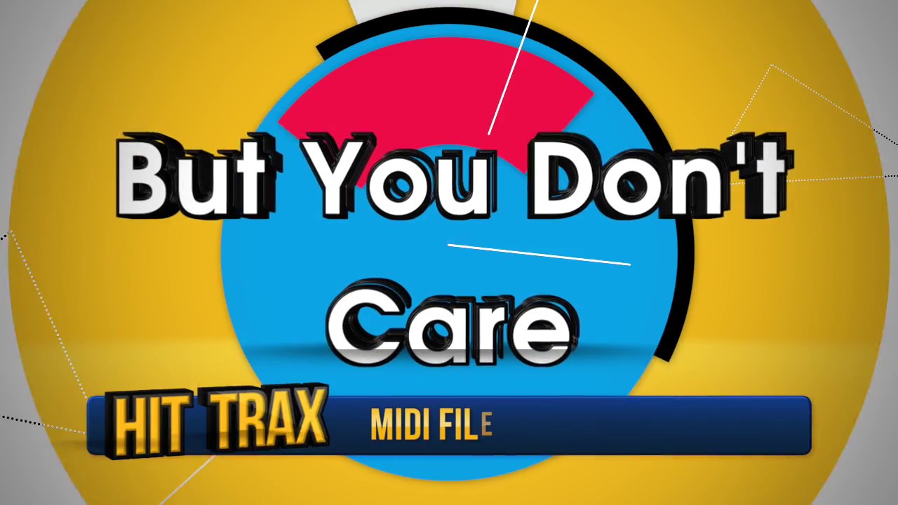 But You Dont Care In The Style Of Mi Sex Midi File Backing Track Youtube