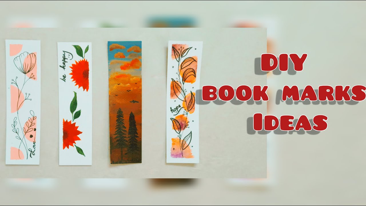 DIY 4 Book mark ideas|Creative book marks making video|#trendingart # ...