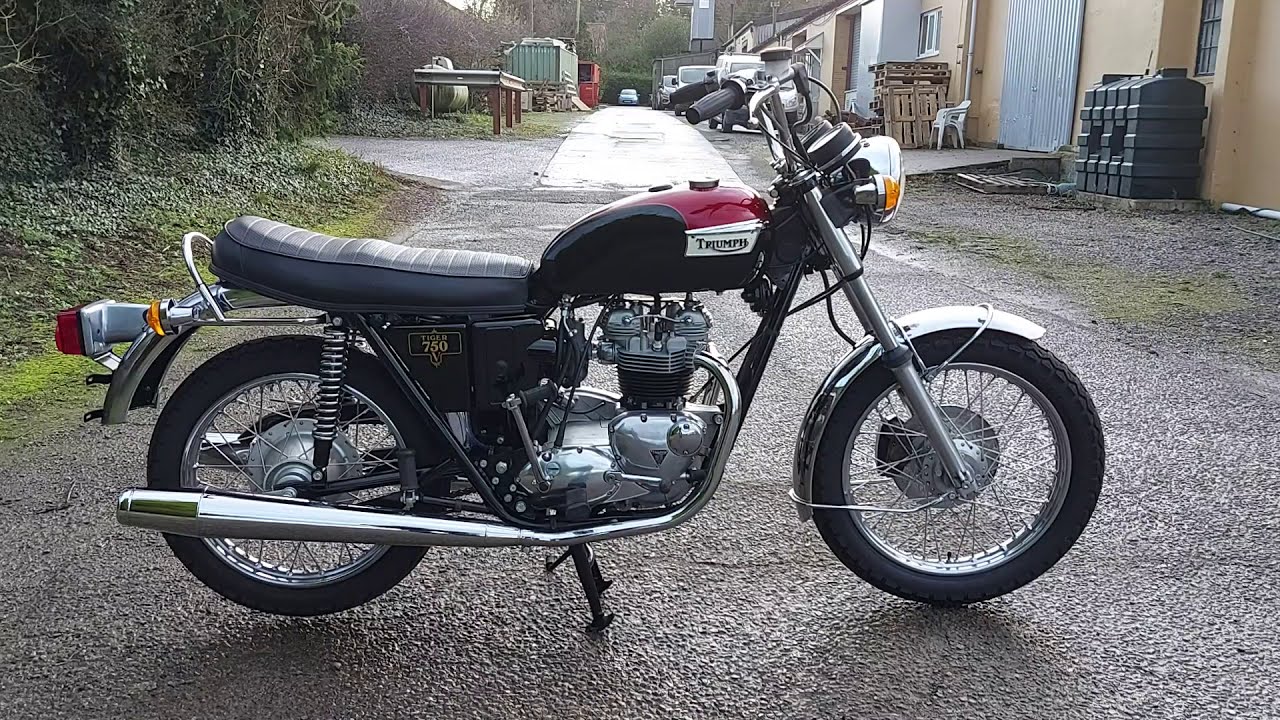 1973 TRIUMPH TIGER TR7RV FOR SALE. WALK ROUND AND START UP - YouTube