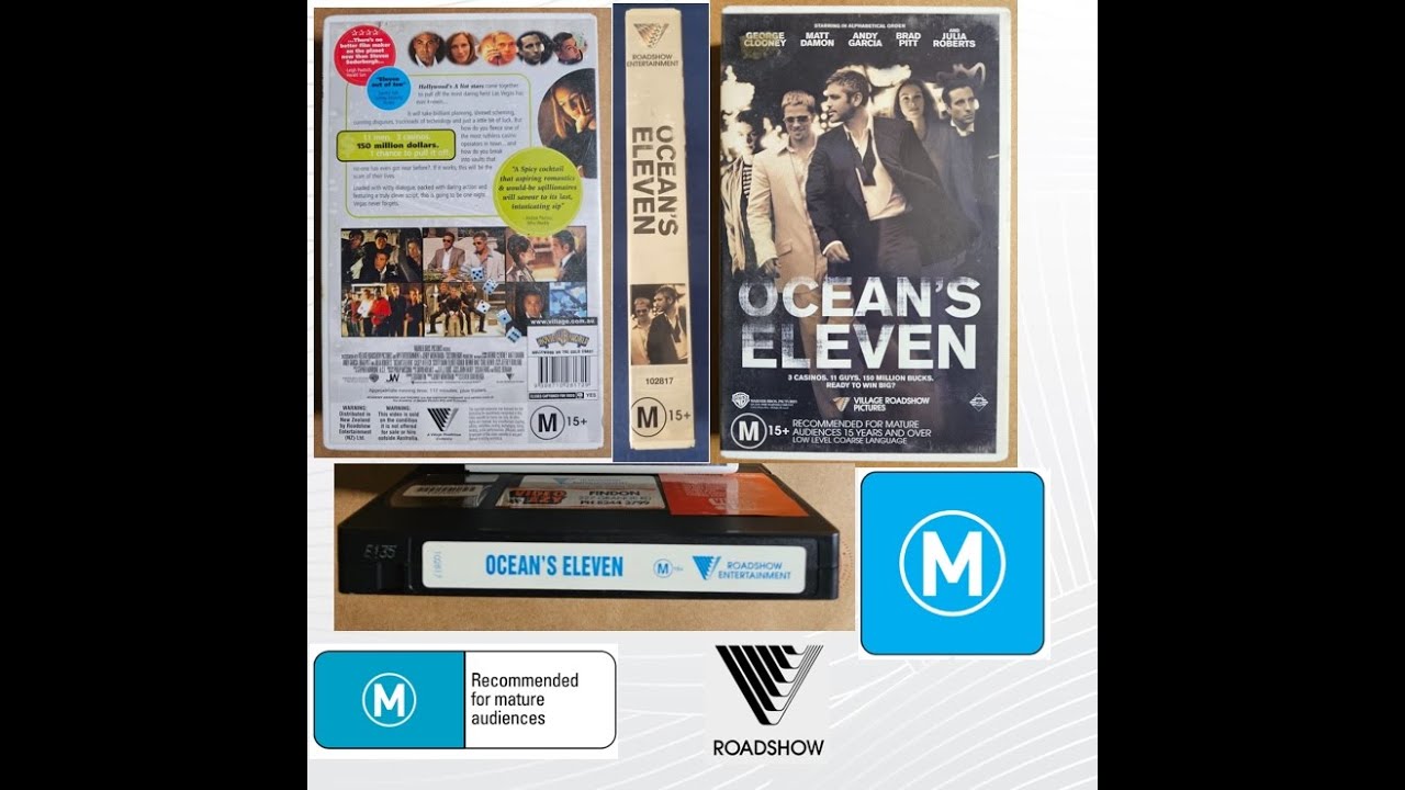opening to ocean's eleven vhs australia ex-rental retail edition ...