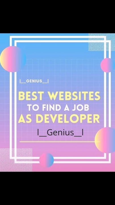 Bset Websites To Find A Job As Developer Feedshorts Coding Jobs Jobsearch Tips Tricks Ai