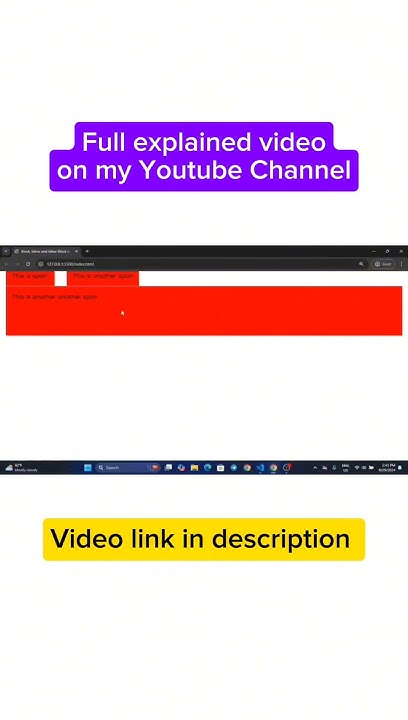 Block, Inline and Inline-Block Elements in HTML & CSS Explained | #HTML #CSS #WebDevelopment ...