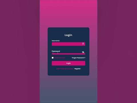 Animated Login Form Using HTML CSS & JavaScript - YouTube