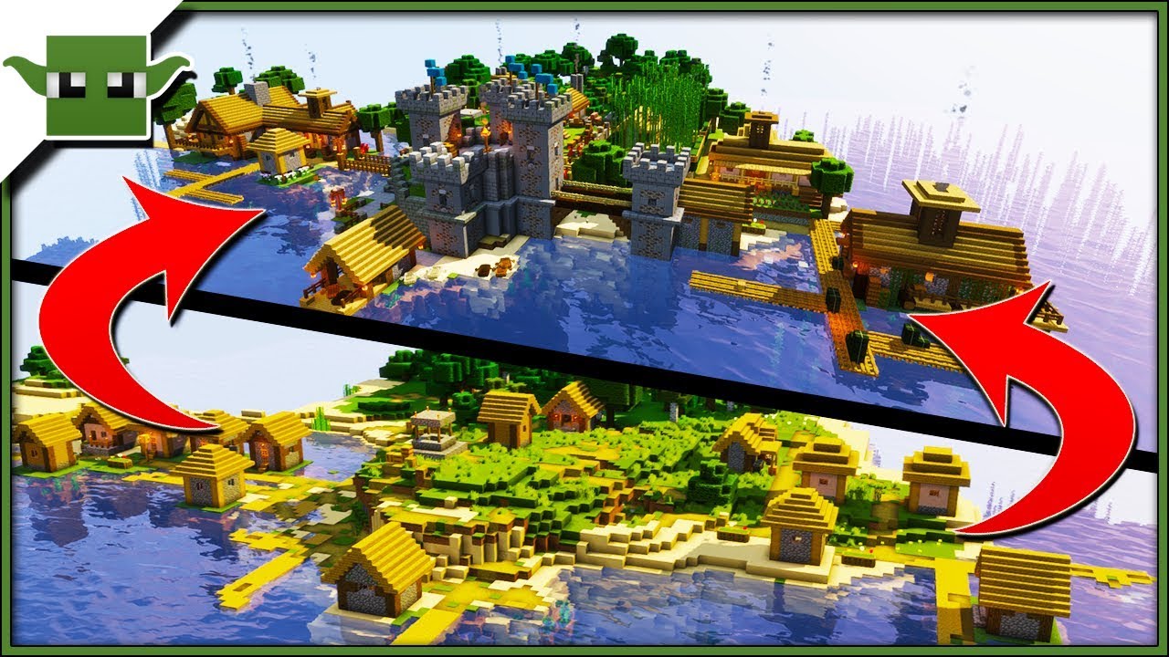Minecraft 1.14 Island Village Transformation - YouTube