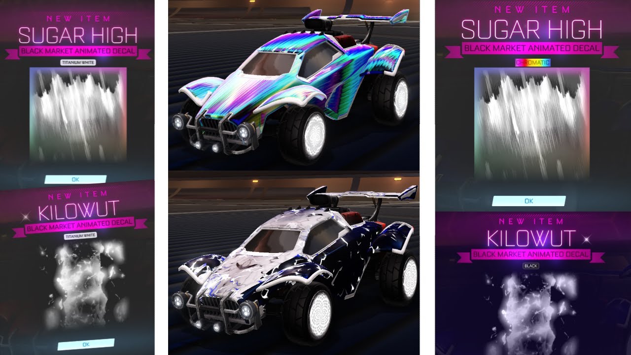 *EVERY* PAINTED SUGAR HIGH AND KILOWUT IN ROCKET LEAGUE! - YouTube