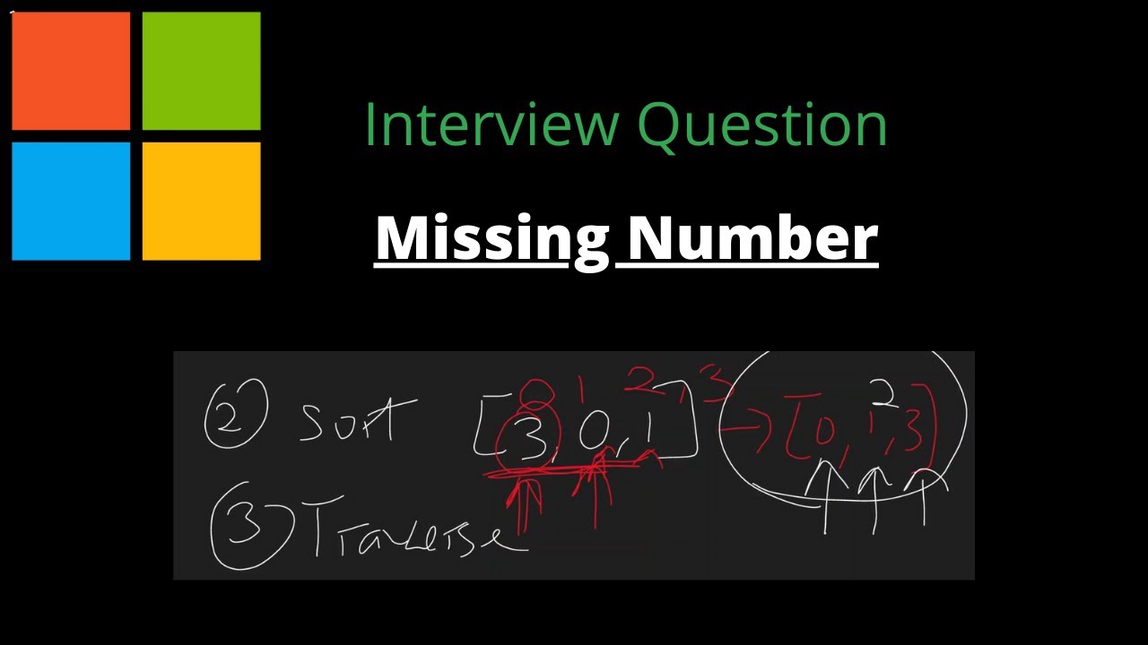 Leetcode 268 Missing Number Three Solutions Youtube 9334