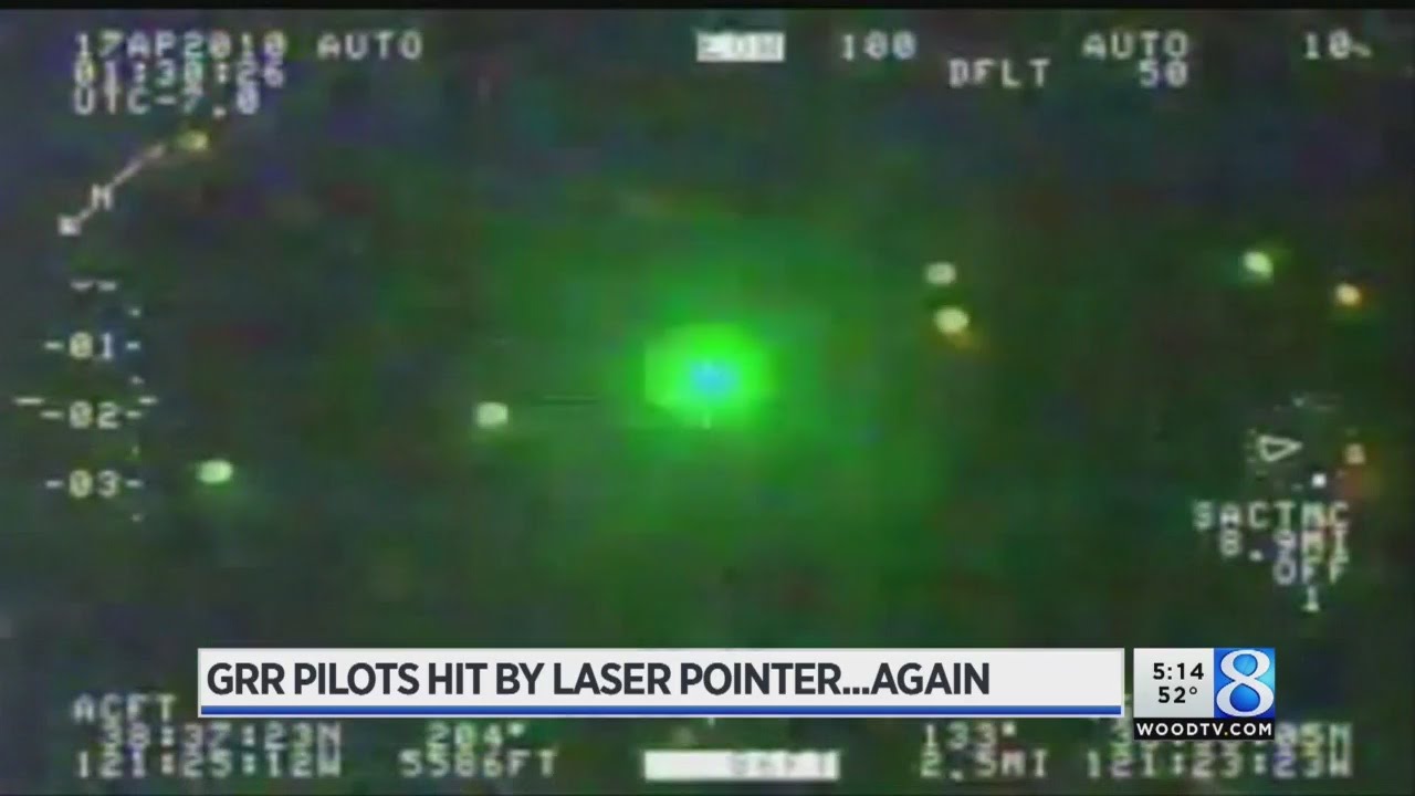 Laser pointed at plane approaching Ford Airport - YouTube