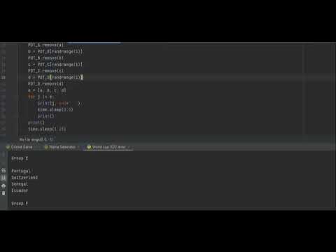 FIFA world cup 2022 draw using Python - YouTube