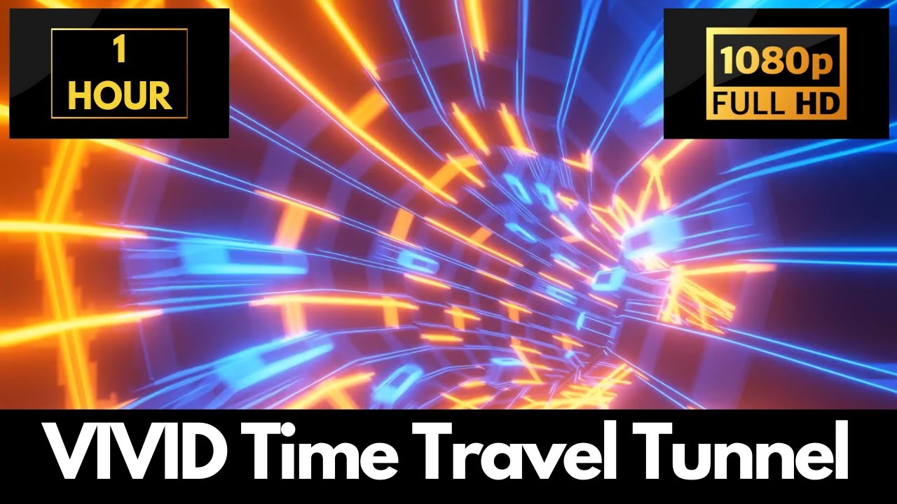 VIVID Neon Wireframe Time Travelling Tunnel Screensaver – 1 HOUR ...