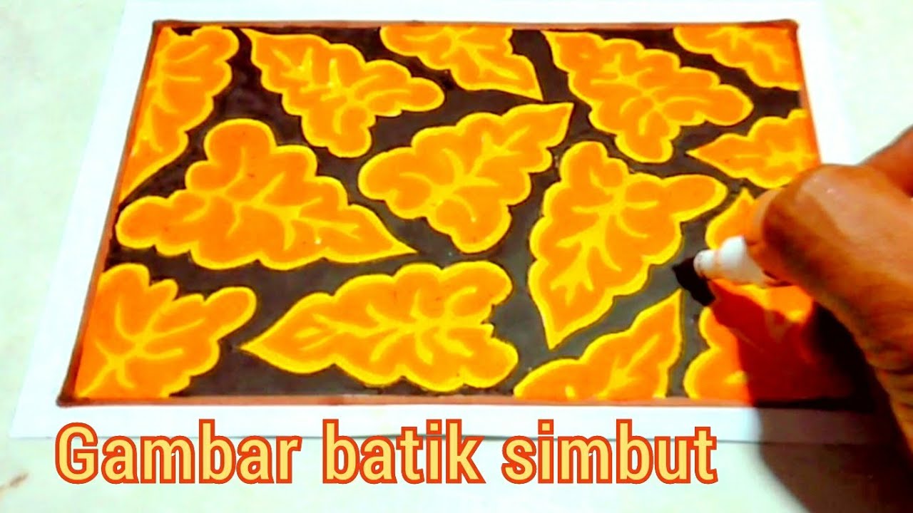cara menggambar batik yang mudah motif simbut khas banten. - YouTube