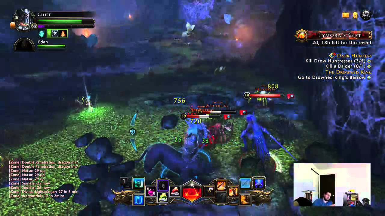 Neverwinter Guardian Fighter. Whispering Caverns Level 58 - YouTube