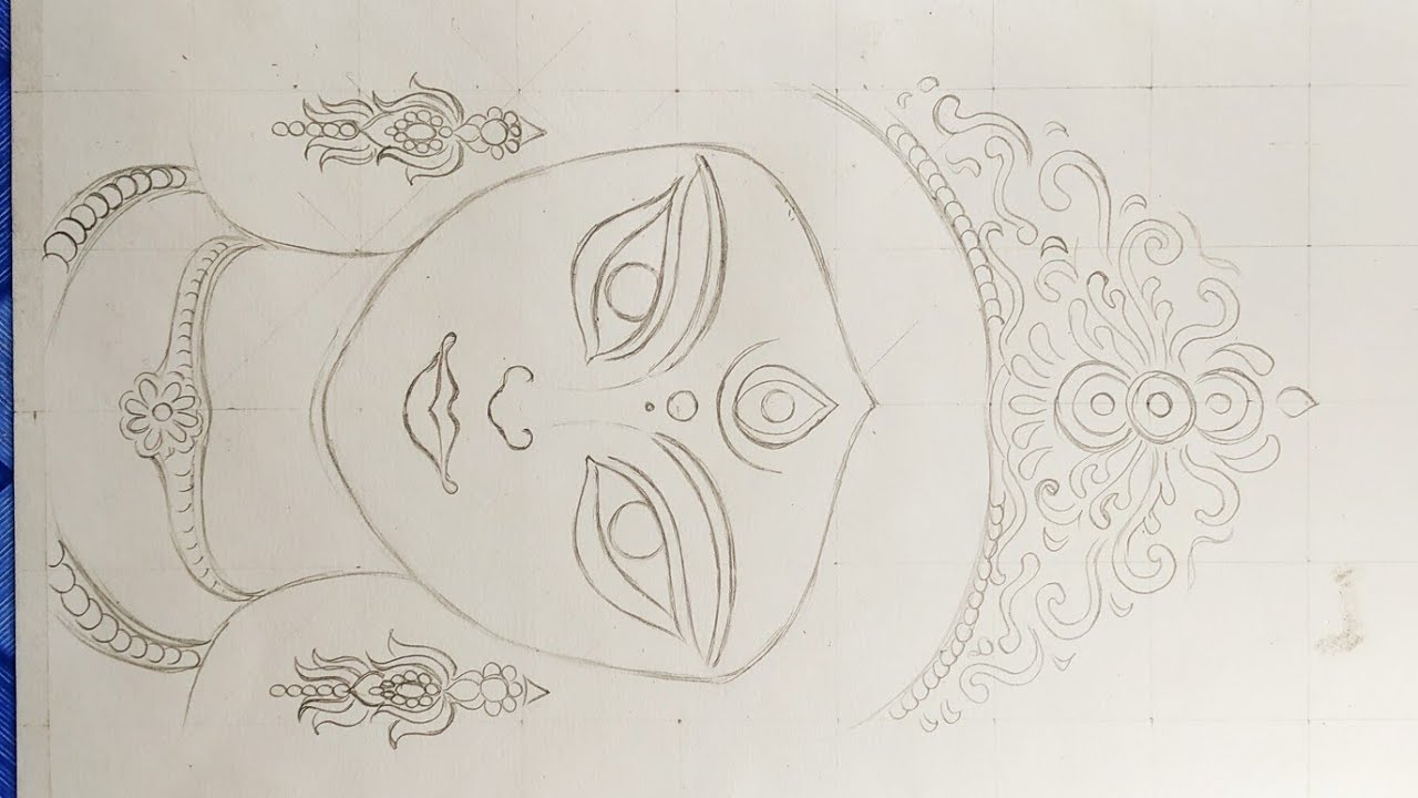 Maa durga drawing step by step , Mahalaya special drawing , Durga ...